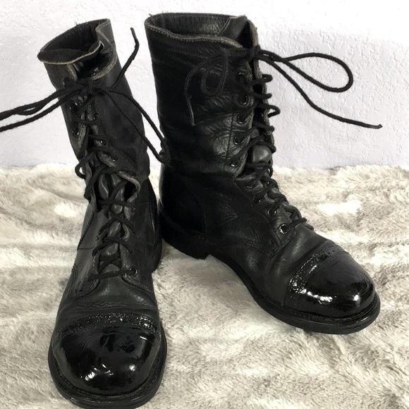 Bates | Shoes | Vintage Bates Floataways Leather Combat Boots Unisex ...